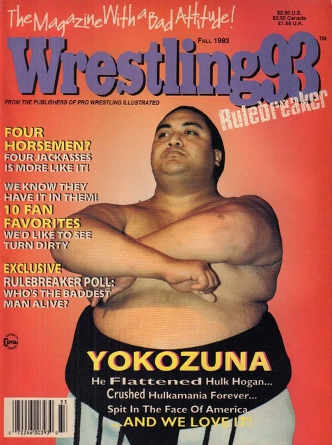 WRESTLING RULEBREAKER 93 Magazine Yokozuna Hulk Hogan Fall 1993 ...