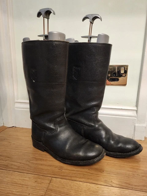 WW2 GERMAN OFFICER Leather hobnail Jackboots size 10 £70.00 - PicClick UK
