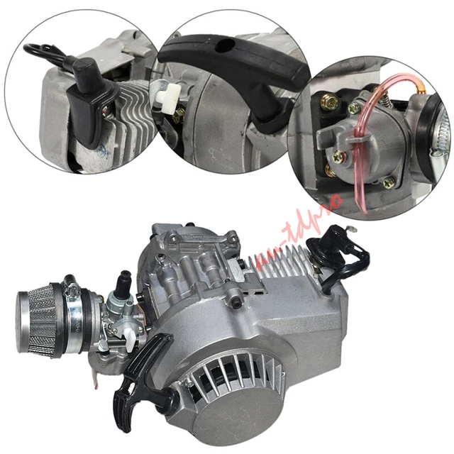 49CC 47CC 43CC Complete Motor For 2-Stroke GAS Motor Mini Pocket Dirt Bike EUR 84,15 - PicClick FR