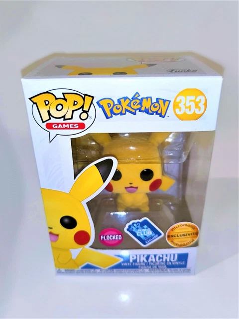 PIKACHU FIGURINE FUNKO Pop 353 Exclusive Flocked Pokemon Collection New ...