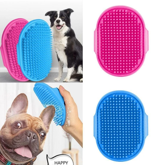 PET CAT BATH Dog Brushs Combs Rubber Glove Hair Fur Massaging Grooming ...