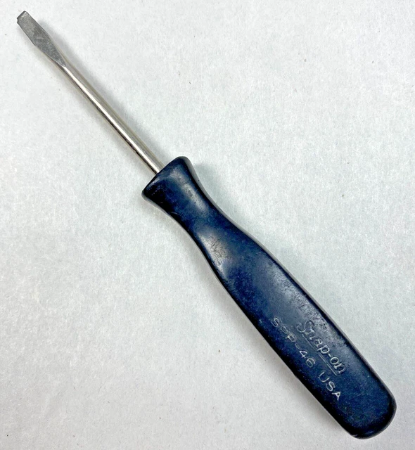 SNAP-ON TOOLS SPP46 Mini Black Hard Handle Slotted Flat Tip Screwdriver ...