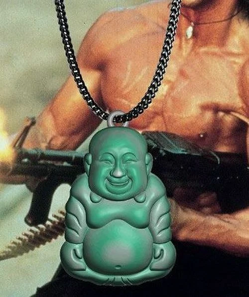 COLLIER RAMBO BOUDDHA vert edition limitée Rambo limited edition ...