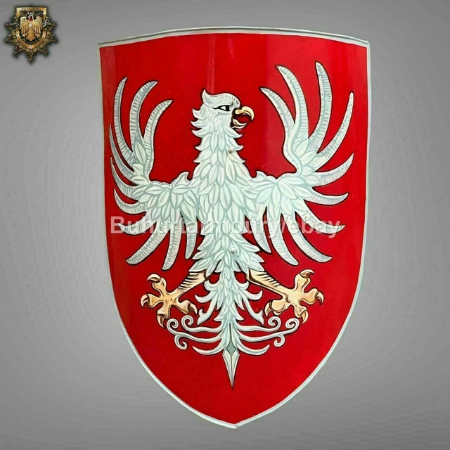 MITTELALTER LARP KRIEGER Stahladler Wappen Familienschild Heather ...