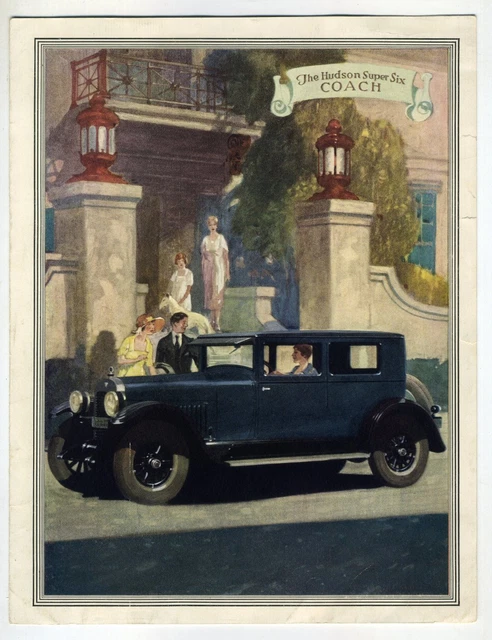 ORIGINAL 1930? SALES Brochure HUDSON SUPER SIX COACH Hudson Motor Car ...