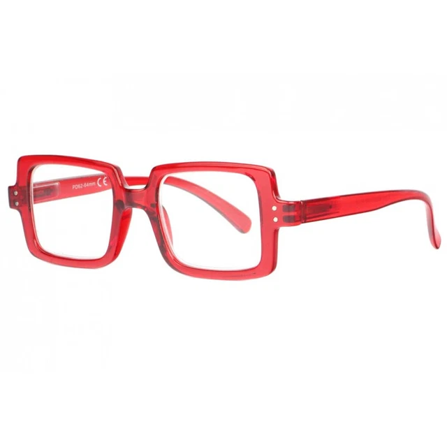 GRANDES LUNETTES DE Lecture Rouges Originales Classe Prestya Dioptrie 2