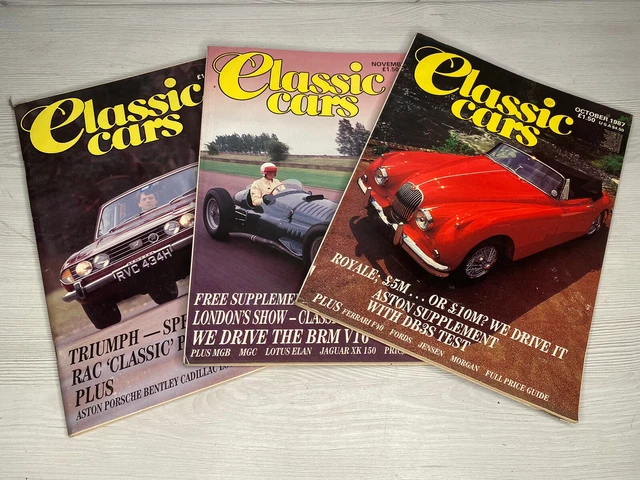 CLASSIC CARS MAGAZINE 1987 Vintage car mags Motor Sport Memorabilia £9. ...
