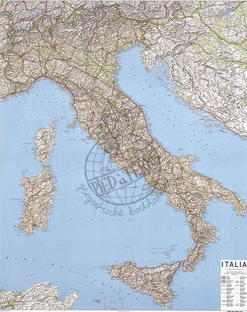 CARTINA ITALIA SCALA 1:1.000.000. cm98x129 [riferimento 18] - [Global ...