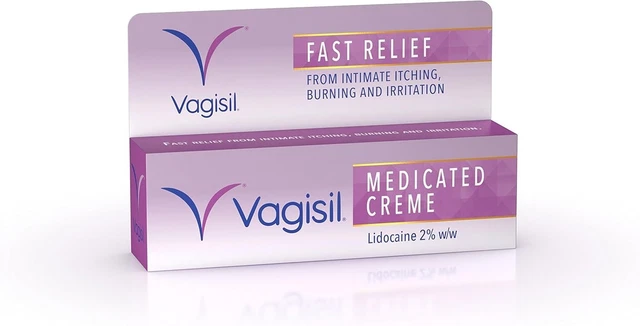 VAGISIL MEDICATED CREAM - 30g Fast Anti-Itch Relief Feminine Itching ...