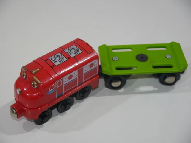 CHUGGINGTON WOODEN MAGNETIC WILSON with FLATBED Train Tomy (Brio ...