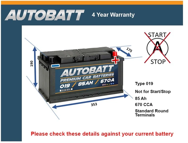BATTERY FITS MERCEDES ML250 ML270 CLS320 C220D ML350 CLK220 ML280 019 £ ...