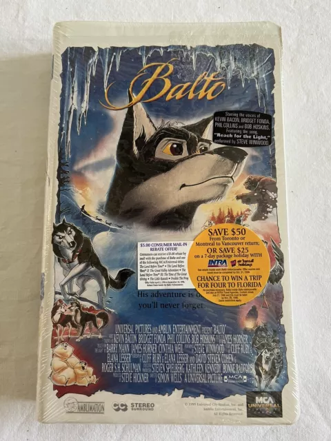 BALTO (VHS, 1996, Clamshell) MCA Universal Home Video NEW SEALED ...