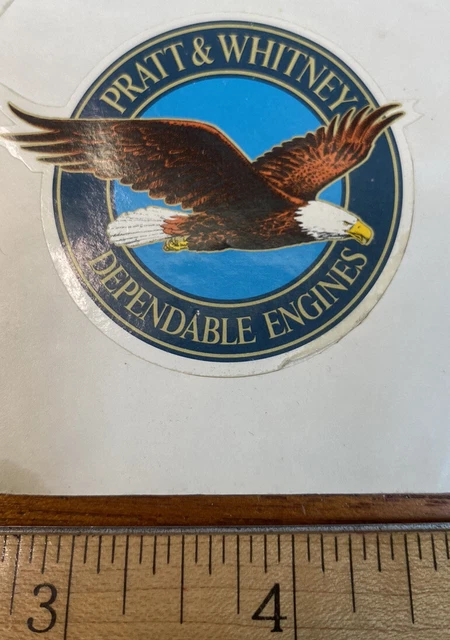 VINTAGE AVIATION STICKER Pratt Whitney Dependable Engines Airline ...