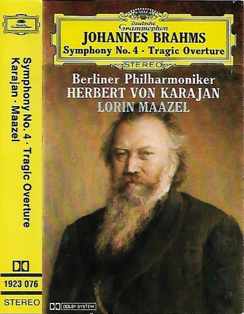 KARAJAN MAAZEL BRAHMS Symphony No. 4 Tragic Overture CASSETTE ALBUM DG EUR 12,96 - PicClick IT