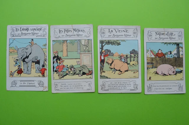 CP PUB BENJAMIN Rabier Lot 4 Vache Cochon Eléphant Petits Métiers Le ...