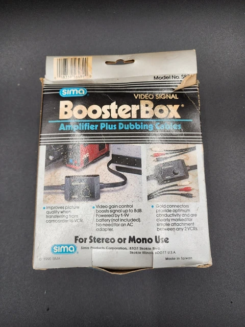 SIMA VIDEO SIGNAL Booster Box Amplifier Plus Dubbing Cables $27.05 ...