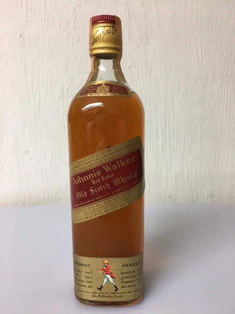 JOHNNIE WALKER RED Label Old Scotch Whisky 75cl 43% Vol Vintage Old ...