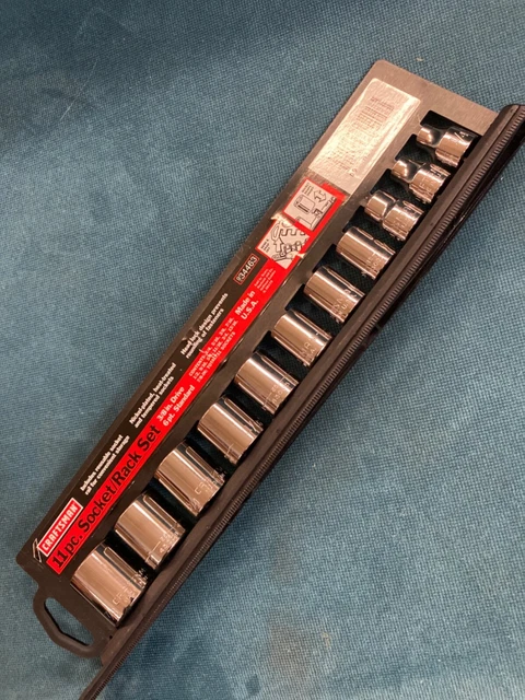 CRAFTSMAN 11 PC Socket Rack Set 3/8'' Dr 6 Pt SAE 1/4''-7/8'' 34463 -G1 ...