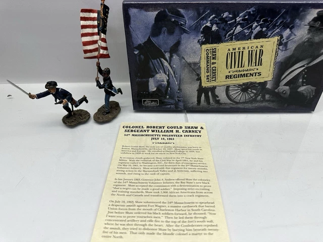 BRITAINS 17370 SHAW + Carney 54Th Massachusetts Metal Toy Soldier ...