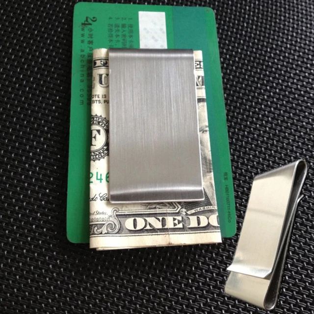 MONEY POUCH CLIP Stainless Steel Vintage Banknote Clips Travel Bank £5. ...
