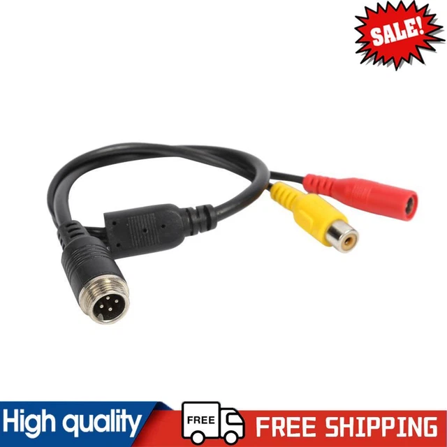 4PIN AVIATION HEAD Male to RCA/DC Female CCTV Camera Adapter Cable (B ...