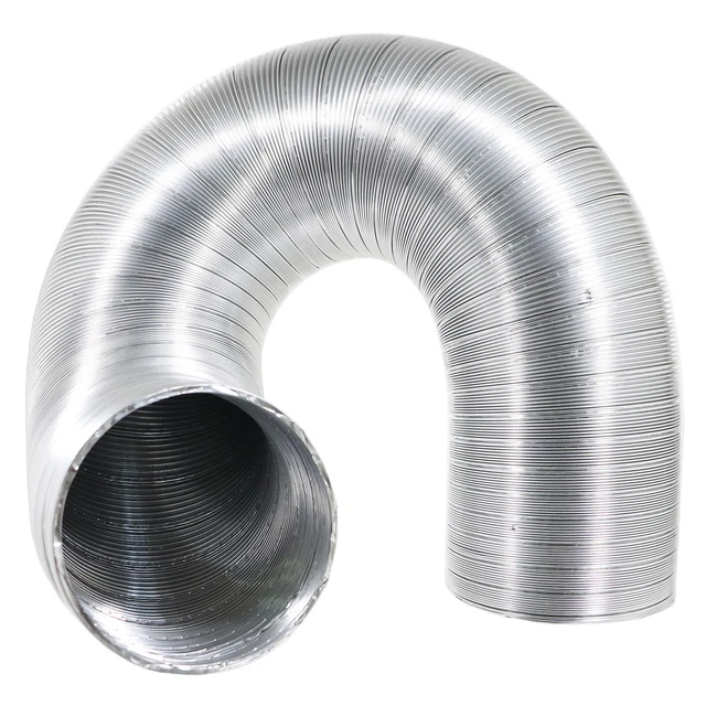 ALUMINIUM SEMI RIGID Hose Flexible Duct Pipe Extractor Vent 4" 5" 6" 1 ...