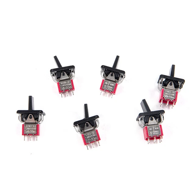 SH T80-R SERIES Mini Paddle Toggle Switch Square Snap-in Panel Mount 5A ...