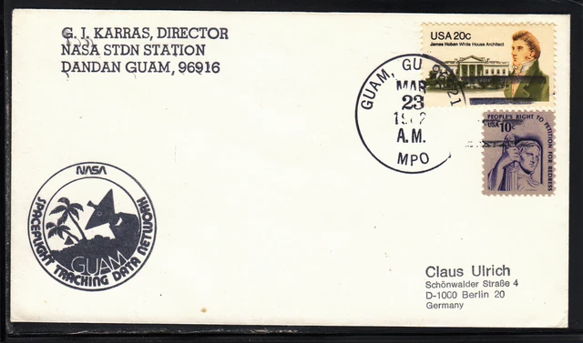 SPACE SHUTTLE STS-3 Tracking NASA STDN Station, Guam 23.03.82 EUR 4,55 ...