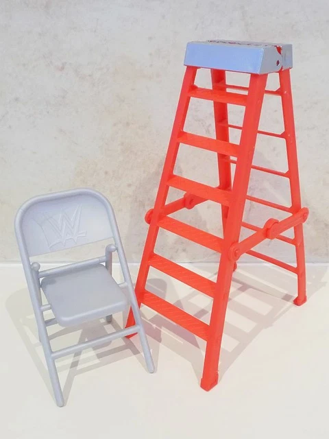 WWE 7& MATTEL Ladder Wrestling Figure Accessory Chair Wwf Shawn ...