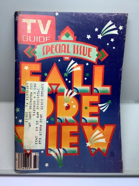 TV GUIDE SEPTEMBER 13, 1980. Fall Preview Special Issue. Sarasota ...