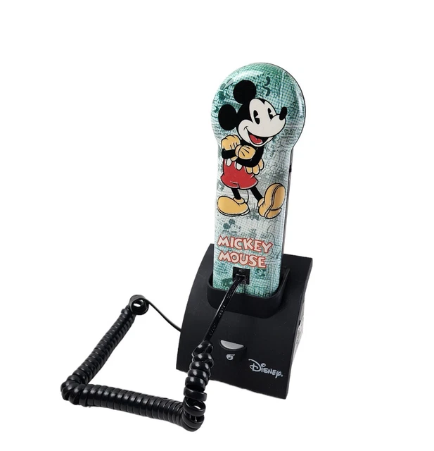 MICKEY MOUSE PHONE Push Button Landline Telephone Disney w/ Box NEW ...