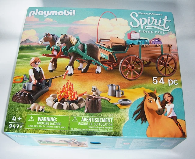 PLAYMOBIL SPIRIT WESTERN MEDIEVAL - 9477 Carreta Carro de caballos y ...