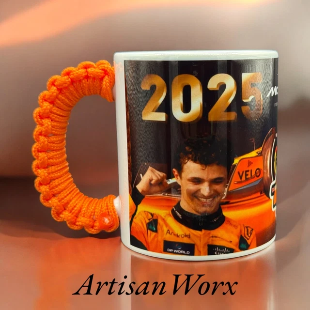 LANDO NORRIS #4 McLaren F1 2025 Paracord Mug £14.95 - PicClick UK
