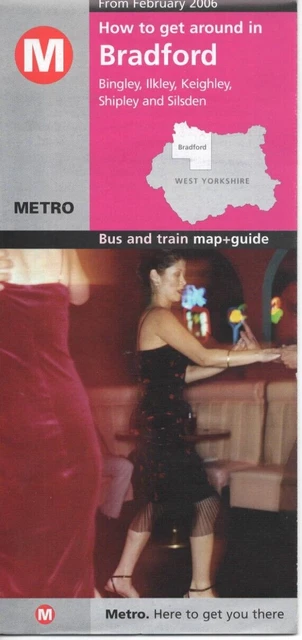 METRO - BUS Map & Guide - How To Get Around In Bradford - February 2006 £4.00 - PicClick UK