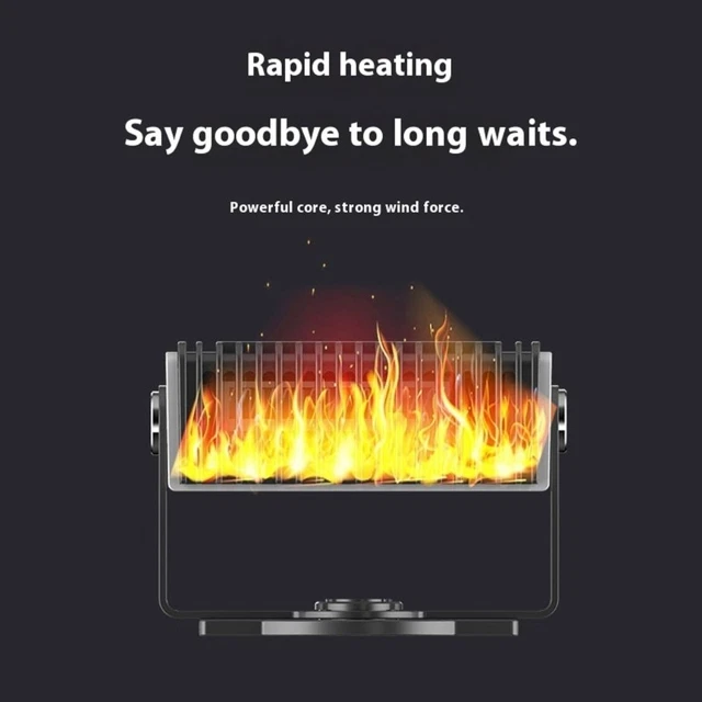 EFFICIENT 12V CAR Heater Defroster 180° Rotation Base Quick Clearance ...