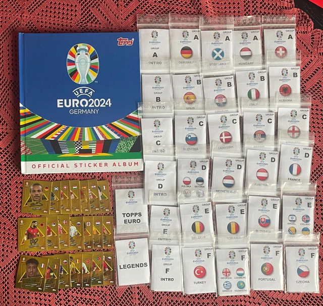 TOPPS UEFA EURO 2024 complete sticker set+HC album £162.58 - PicClick UK