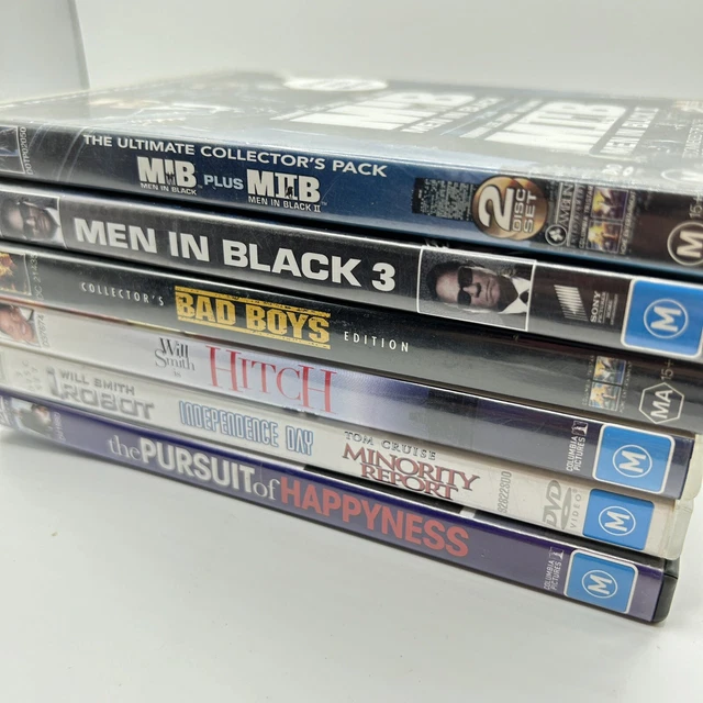 WILL SMITH BULK Movie Lot Bundle x9 Men in Black 1-3 Hitch Bad Boys i ...