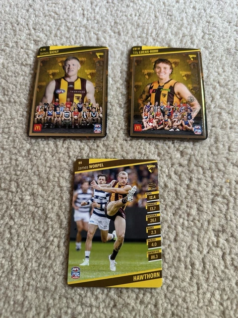 AFL 2024 MACCAS AFL & AFLW Captain's Cards - Hawthron Bundle Of 3 $5.00 ...