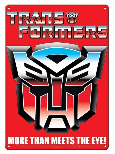 TRANSFORMERS AUTOBOT LOGO Image Metal Sign Poster 8.25 x 11.5 NEW ...