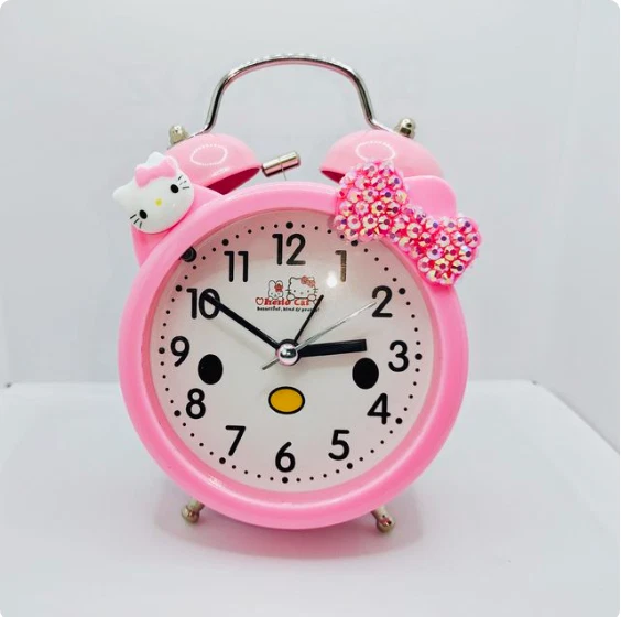 HELLO KITTY J Anime Cat Kawaii Table Clock Kids Alarm Clock Night Led ...