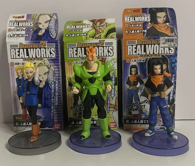 DRAGON BALL Z Bandai Real Works Cyborgs Android C 16 C 17 C 18 figures ...