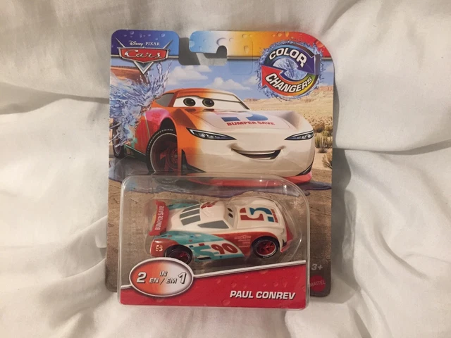 DISNEY PIXAR CARS PAUL CONREV BUMPER COLOUR CHANGERS COLOR CHANGING ...