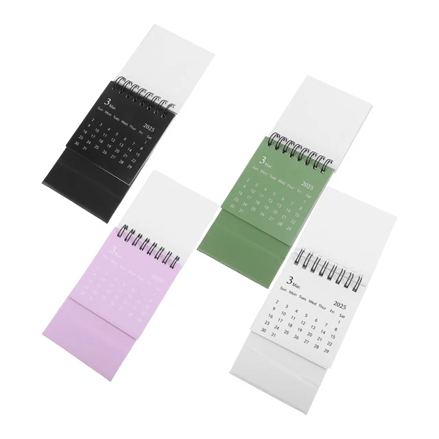 4 PCS 2025 Tabletop Calendar Flip 2024-2025 Monthly Mini Desktop £11.59 ...