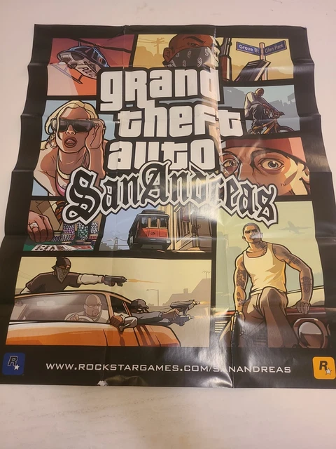 AFFICHE ET CARTE Grand Theft Auto San Andreas affiche officielle ...