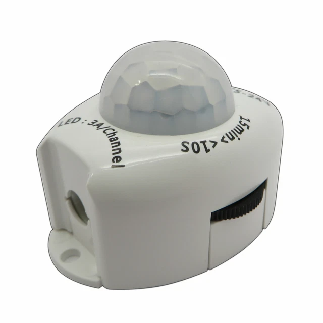 LED BEWEGUNGSSENSOR 12V 3A PIR / IR Sensor Hohlstecker 10s-15min ...