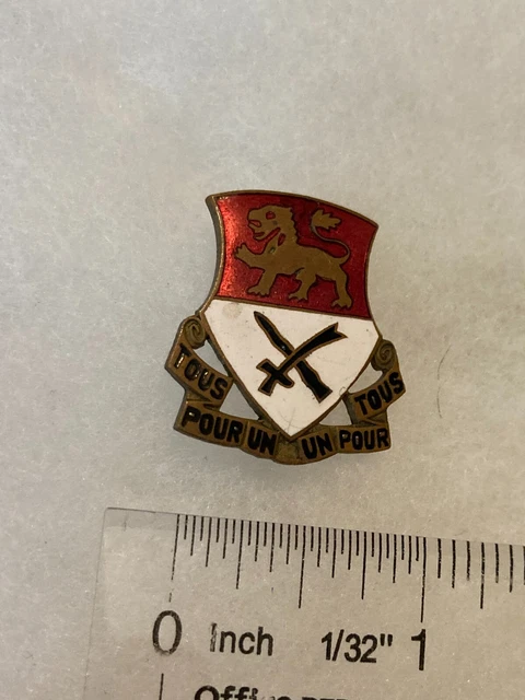 AUTHENTIC US ARMY 15th Cavalry Regiment Unit DI DUI Crest Insignia NH ...