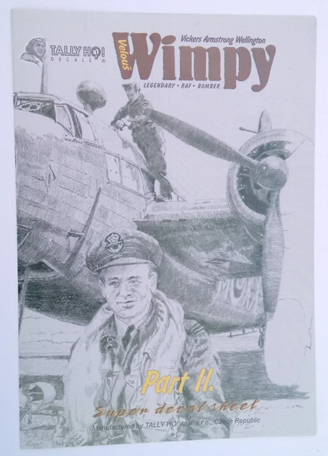 TALLY HO! MODEL aircraft decals, 1/72 scale, Vickers ‘Wimpey’ in Czech ... TALLY HO! MODEL aircraft decals, 1/72 scale, Vickers ‘Wimpey’ in Czech ...