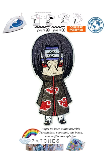 PATCH ITACHI UCHIHA Naruto toppa termoadesiva manga iron on Masashi small size EUR 2,99 ...