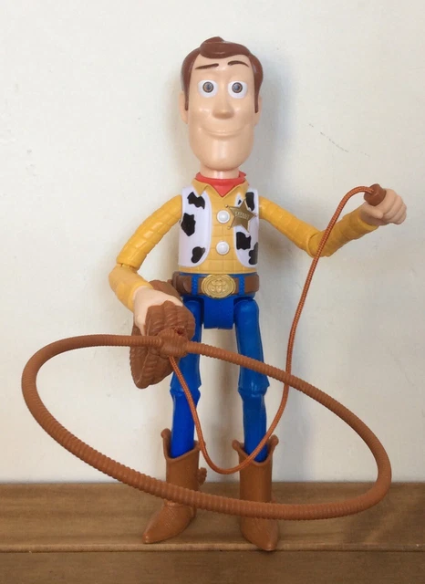 DISNEY PIXAR TOY Story Woody Figure with Lasso Plastic Toy by Mattel ...