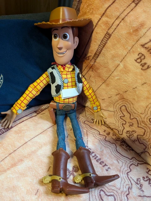 DISNEY PIXAR TOY Story Woody Pull String Doll Figure 16” With Hat ...